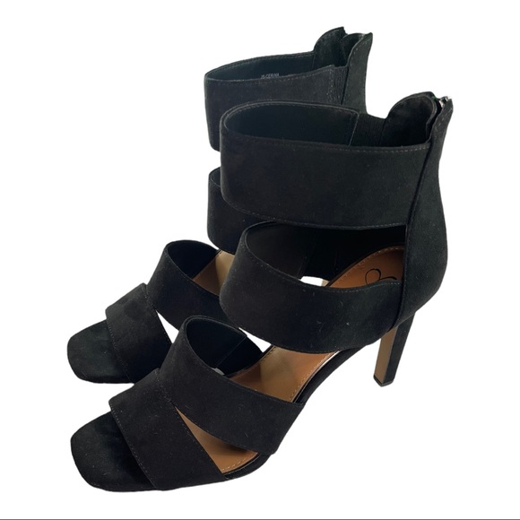 Jessica Simpson Shoes Jessica Simpson Black Strappy Sandler Heels Poshmark